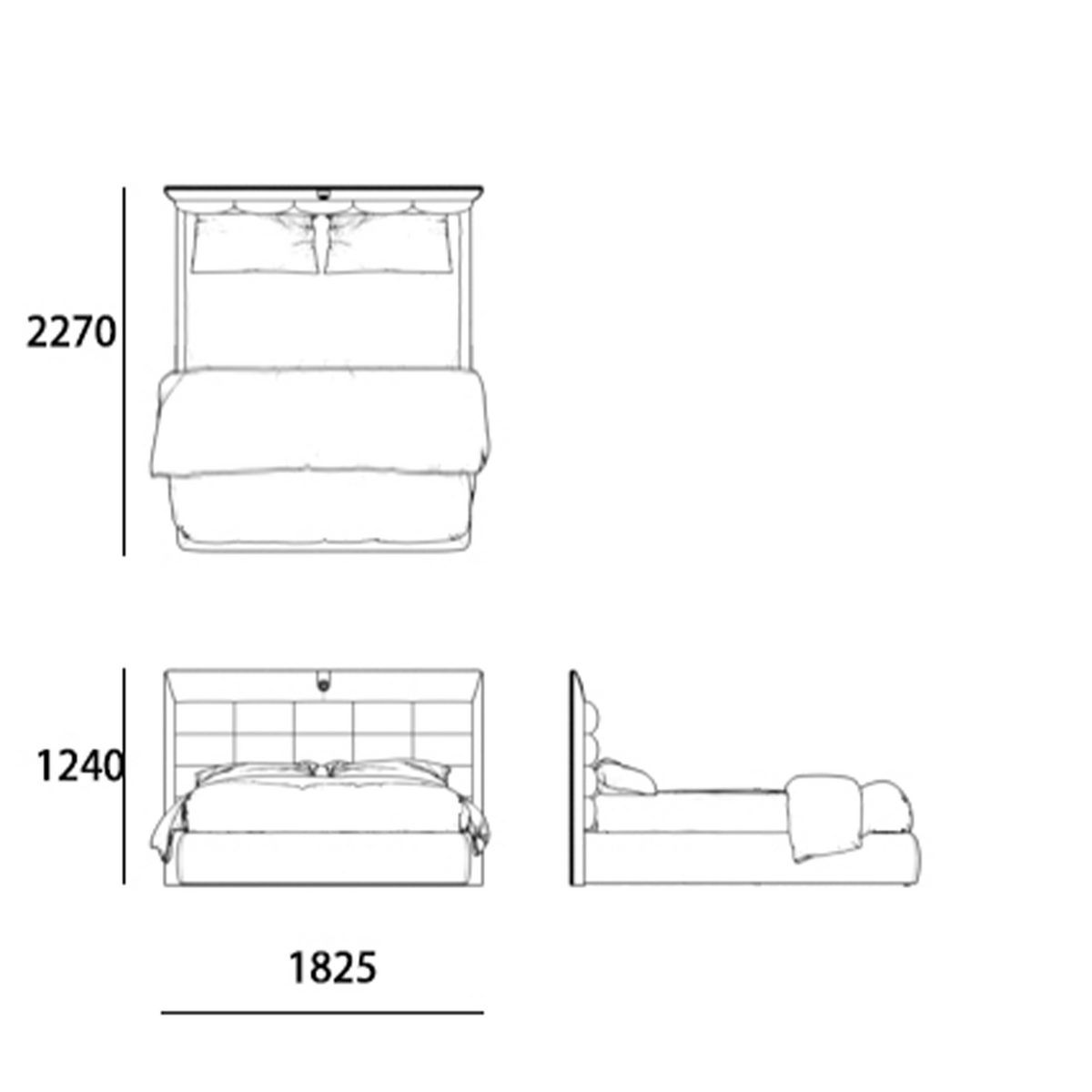 MZ-A8001j-2 Gloria Bed – CASANOUBEL